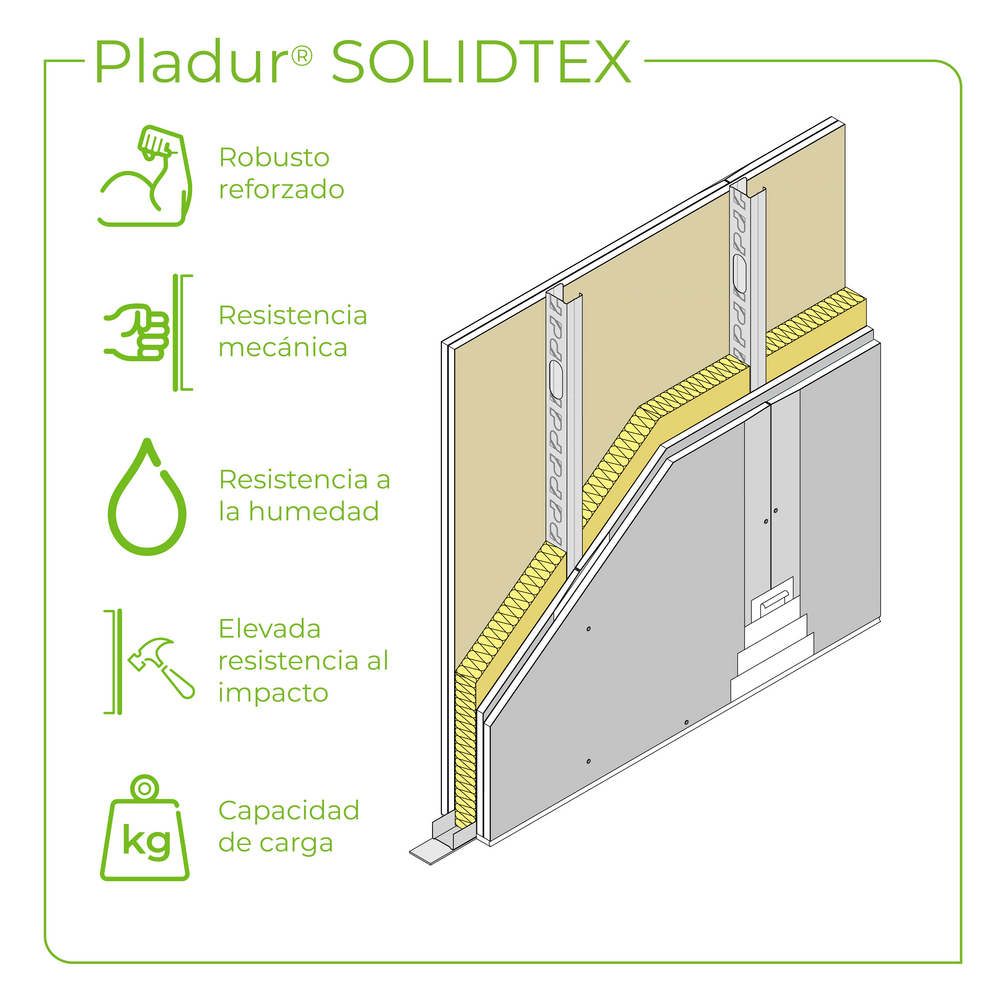 Partition Pladur® 98 (48-35) 4SOLIDTEX MW - Pladur