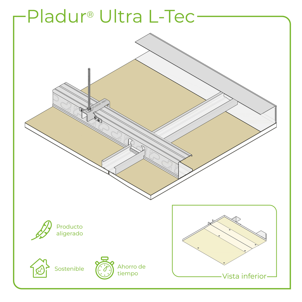Suspended ceiling Pladur® NEO 48/1000x600 1x12,5 ULTRA L-TEC MW - Pladur